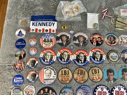 LOT of 100+ Apollo 11, JFK, RFK, LBJ, MLK, FERRARO, GORE, Campaign ...