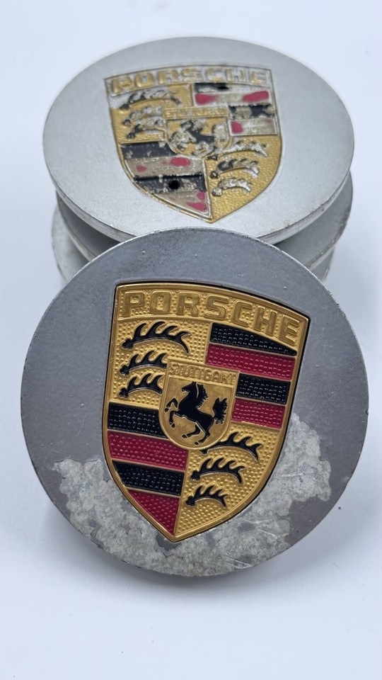 PORSCHE 911 944 928 968 924s Boxster Cayman Metal wheel center caps NOT ...