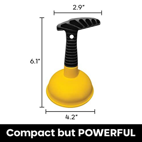 Sink Plunger, Powerful Mini Plunger with Short Handle, Yellow Mini ...