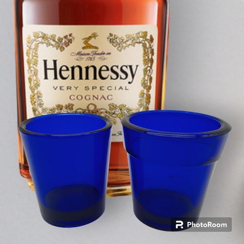 2 Cobalt Blue Shot Glasses Made In USA | eBay
