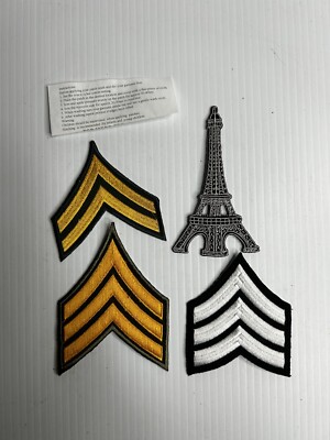 Chevron Iron On Patch Sew Embroidered Retro Sargent Military Army ...