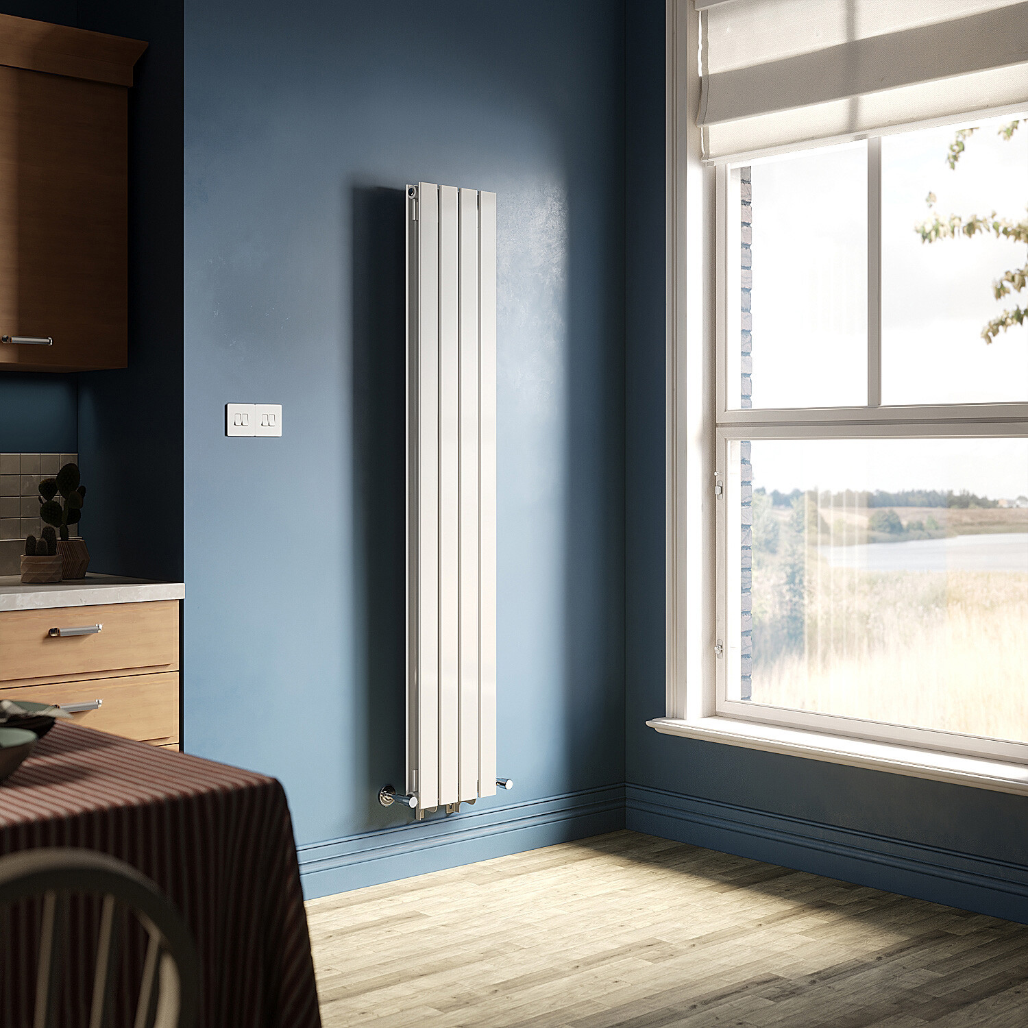 Vertical Radiator 1800 x 300 Flat Panel Modern Tall Upright Central ...