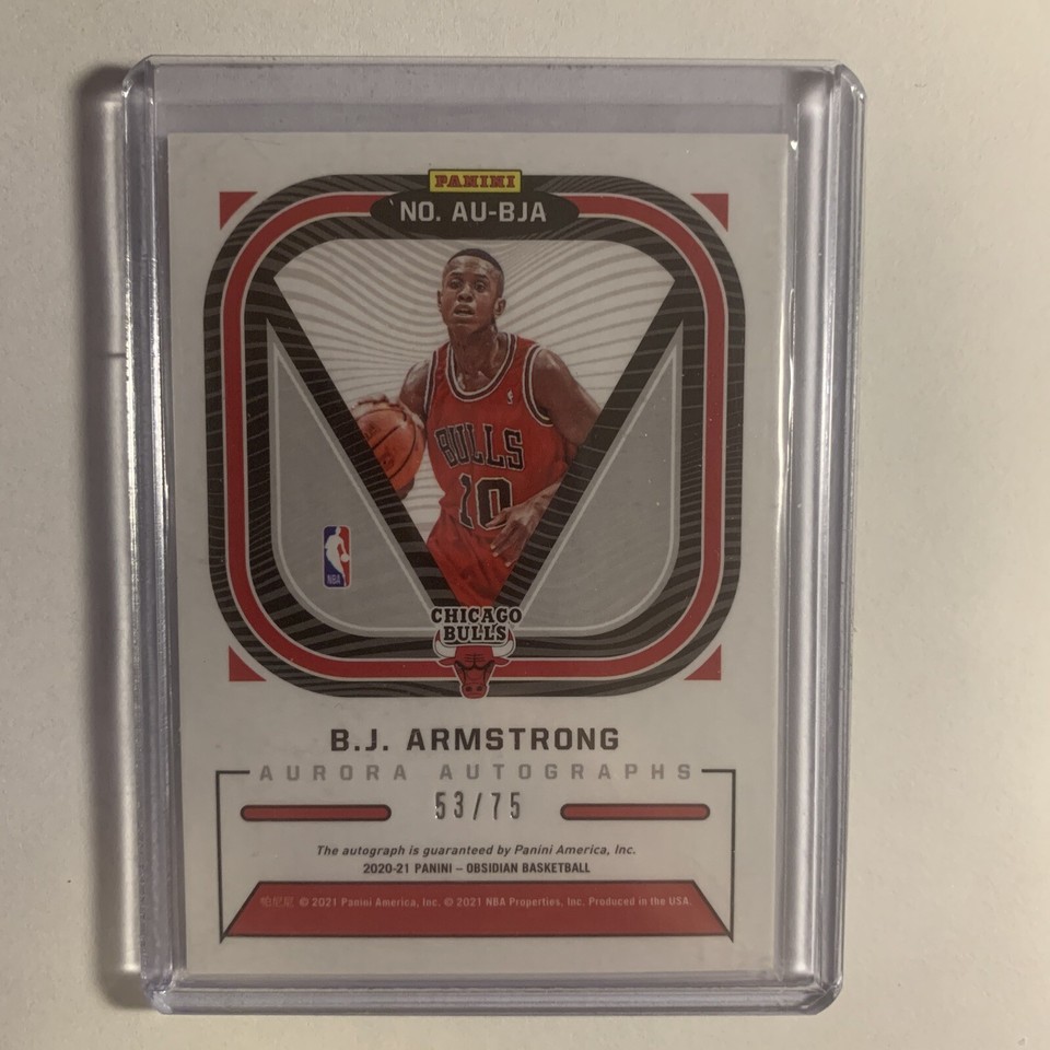 2020-21 Obsidian Electric Etch Purple Aurora Autograph Bj Armstrong #53 ...