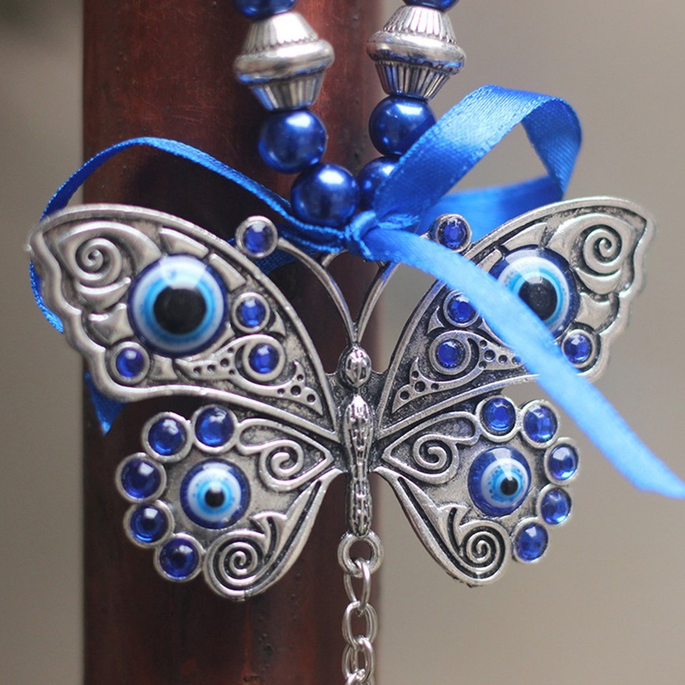 1Pc Turkish Evil Eyes Pendant Butterflies Pendant Decorative Hanging ...