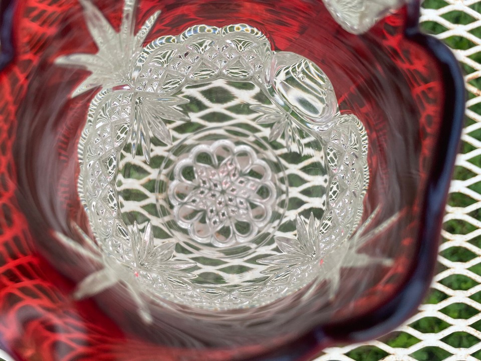 Antique EAPG Set - Ruby Flashed Atlanta Pattern by Tarentum Glass ...