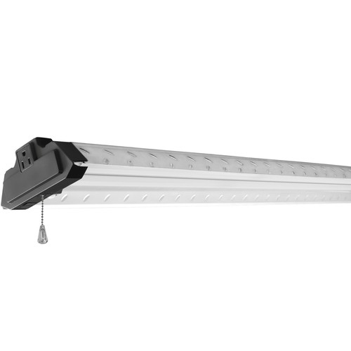 4ft LED Shop Light 10,000 Lumen 4000K with Motion Steel Tread Plate for ...