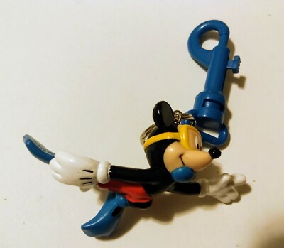 Disney Snorkeling Mickey Mouse Figurine Keychain Backpack Clip | eBay