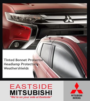 GENUINE MITSUBISHI OUTLANDER TINTED BONNET & HEADLAMP PROTECTOR ...