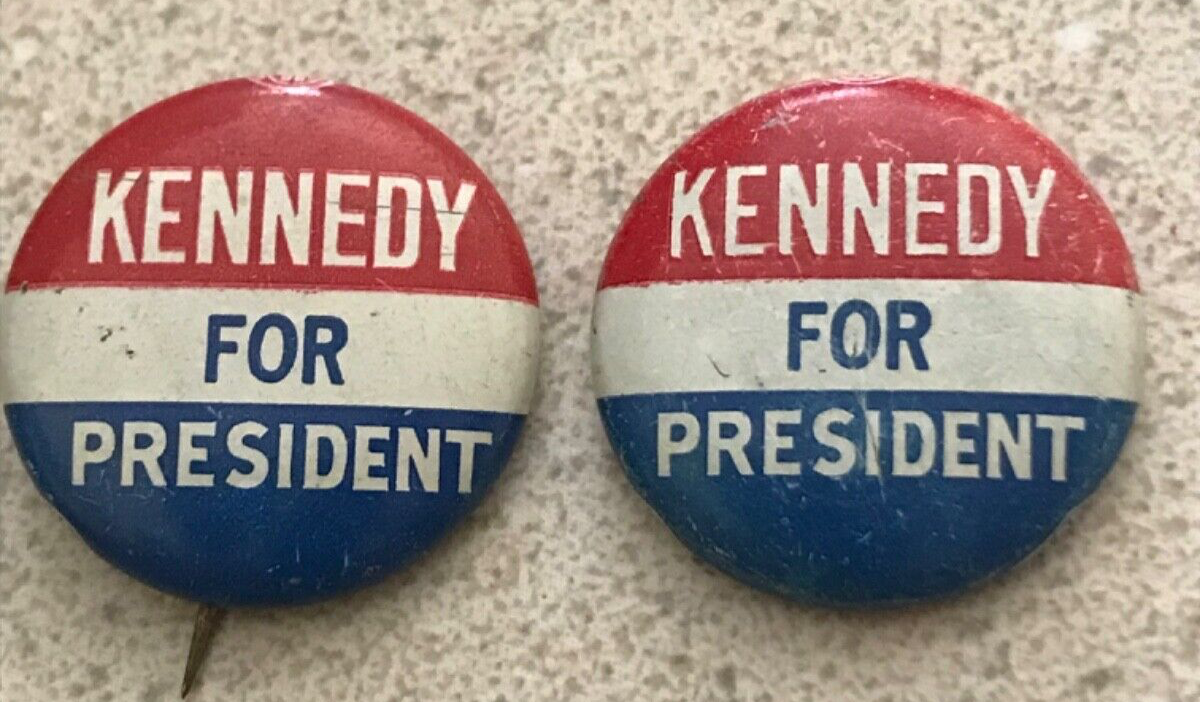 Kennedy campaign button set of 2 JFK 3/4 inch | eBay