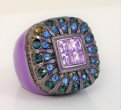 VINTAGE DESIGNER PRINCESS AMANDA BORGHESE SIGNET RING SZ 7 RUNWAY ...