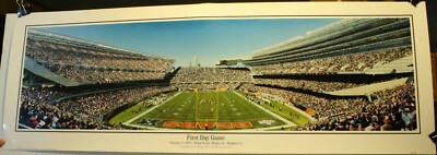 2003 Chicago Bears First Day Game Raiders 13 1/2 x 39" Panoramic Poster ...