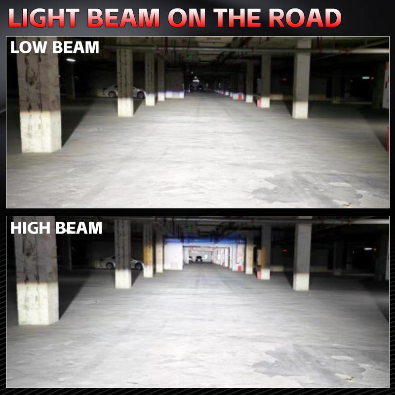 2X Mini LED Headlight 1.5" Bi LED Projector Lens Hi/Lo Beam Retrofit ...
