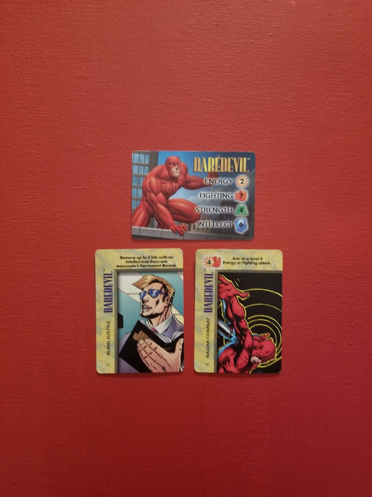 FLEER MARVEL IQ OVERPOWER - DAREDEVIL GAME CARD SET OF 3 | eBay