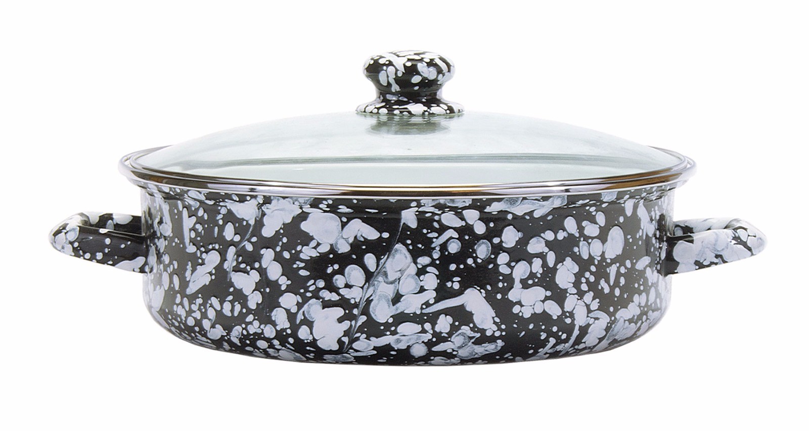 Golden Rabbit 3 Quart Enamelware Saute Pan with Lid, 9 Color Choices | eBay