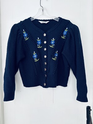 RARE Vintage Steffner Wool Purple Violet Cardigan Sweater AUSTRIA Women ...