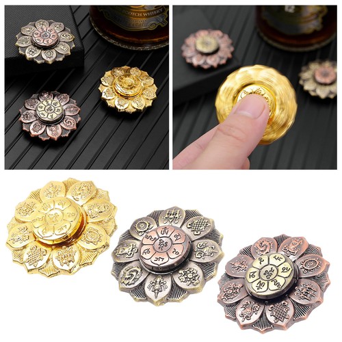 Buddhist Lotus Meditation Fidget Spinner -Antique Copper Finish ...