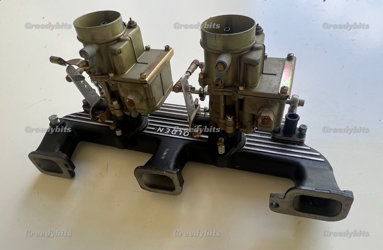 TWIN CARBYS FOR HOLDEN HD HR X2 179 186 202 RED MOTOR CARBIES EH TORANA ...