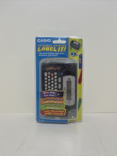 Casio KL-120-L EZ Label Printer 12mm wide (supports 6,9,12,18mm) NEW ...