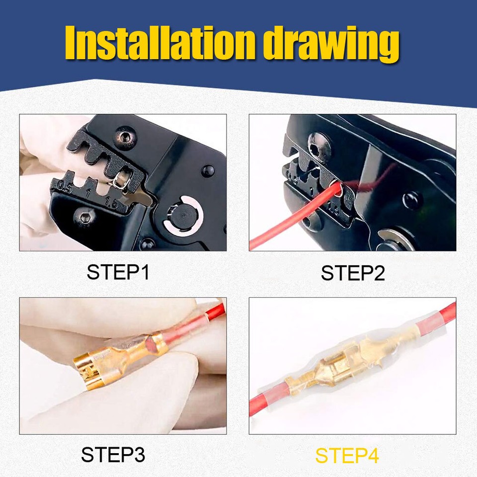 2.8mm 4.8mm 6.3mm Male and Female Spade Connectors Wire Crimp Terminal ...
