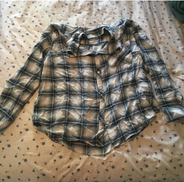 Boho Plaid Button Down Peasant Core Hipster Hippie Art Deco Farm ...