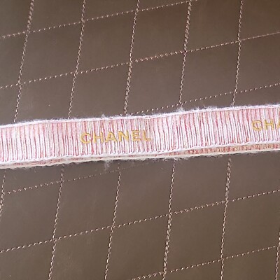 Authentic Chanel Pink Ribbon 2.5cm width Gift Wrapping Home Decor 90cm ...