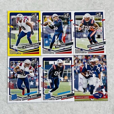 (6) 2023 Panini Donruss Yellow Press Proof, RC's & Patriots Base ...
