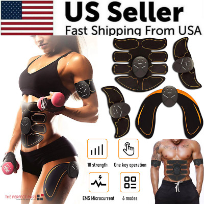 EMS Abdominal Muscle Toning Trainer ABS Stimulator Toner Fitness Binder ...