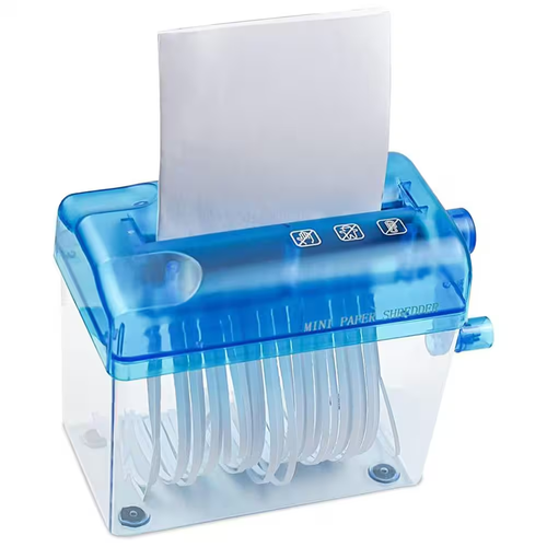 Compact Mini Paper Shredder for Home and Office Use - Blue | eBay