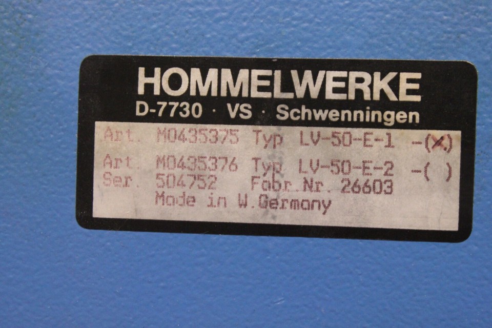 HOMMELWERKE LV 50E surface Roughness Tester Oberflächen Messgerät LV ...