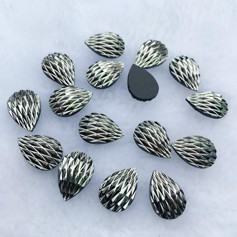 60pc 10*14mm Water Drop Shiny Rhinestone Flatback Phoenix down DIY ...