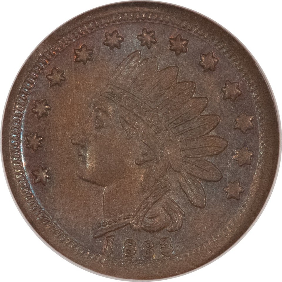 1865 CIVIL WAR OH-F165BD1A W GENTSCH WINE & BEER TOKEN NGC MS64 BN 1863 ...