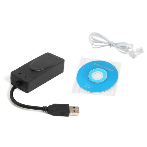 Dual RJ11 Port USB 56K External Dial Up Voice Fax Data Modem Adapter ...