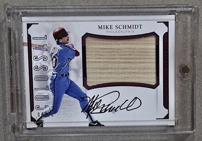 2016 National Treasures MIKE SCHMIDT /10 Colossal Game-Used Relic Auto ...