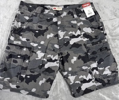 Men's Wrangler Camo RipStop Cargo Shorts Sz 40 Stretch Relaxed Five ...
