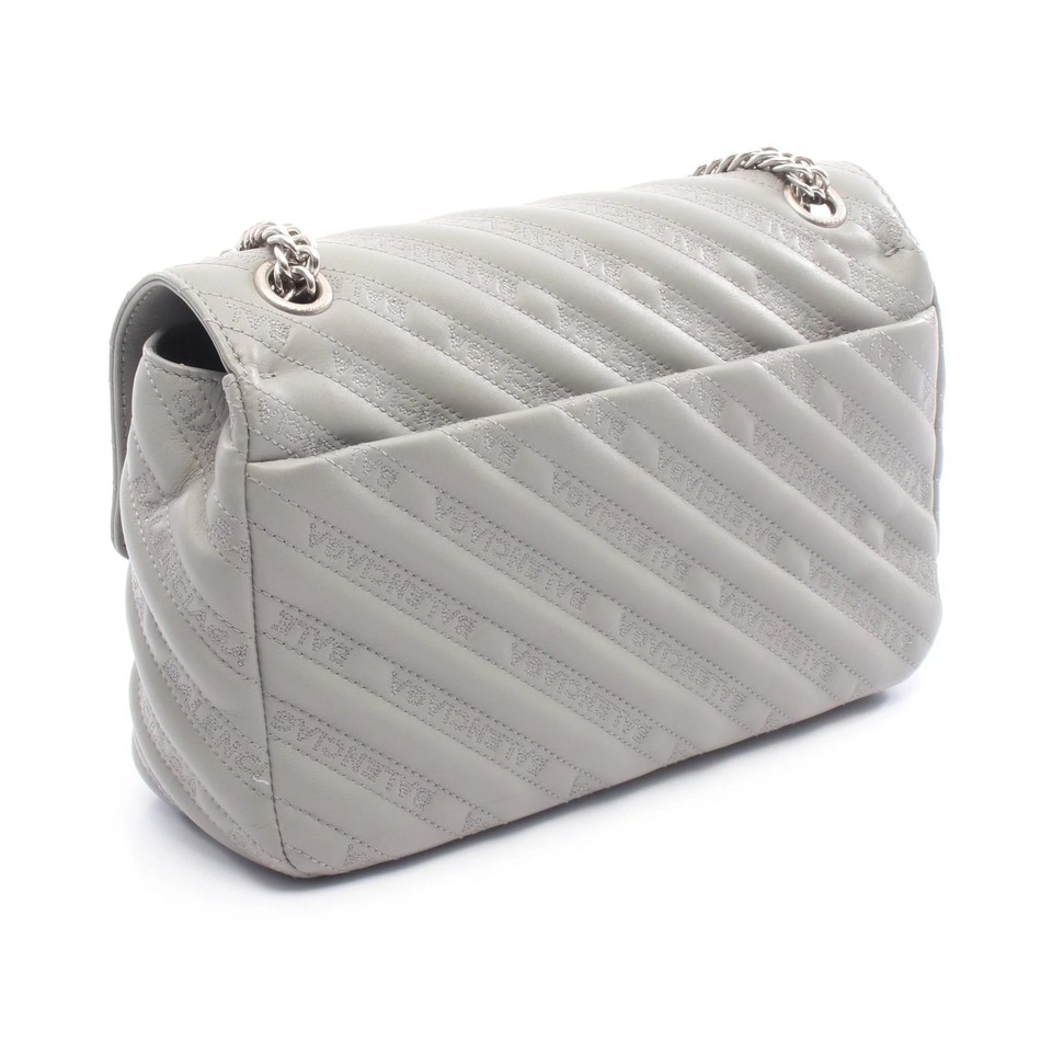 BALENCIAGA BB Round Shoulder Bag Leather Gray #RC2285 | eBay