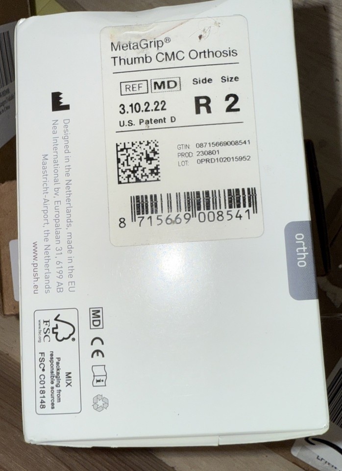 PUSH MetaGrip CMC Thumb Brace for Arthritis Pain Relief, Right Hand ...