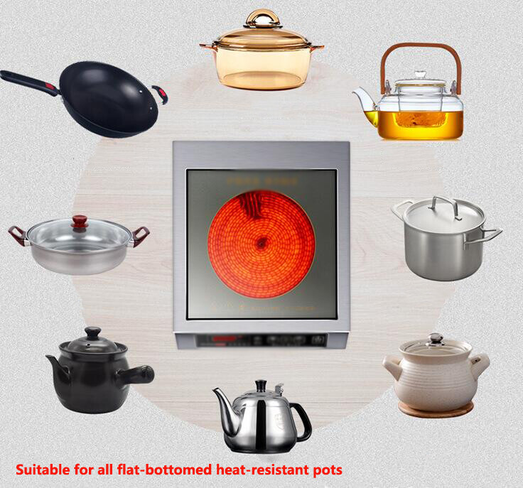 3500W Commercial Home Electric Ceramic Cooker Hot Plate Cooktop 11 ...