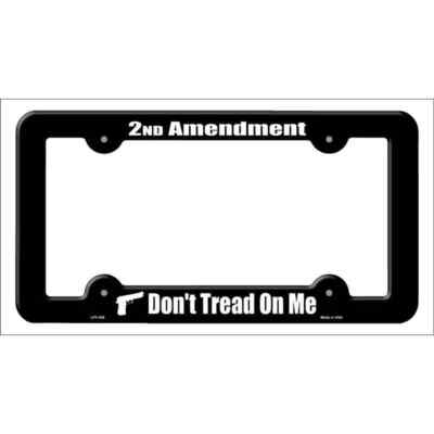 2nd Amendment Black Novelty Metal License Plate Frame | eBay