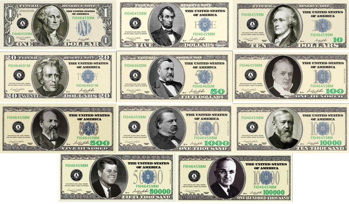 Printable Play Money Sheets