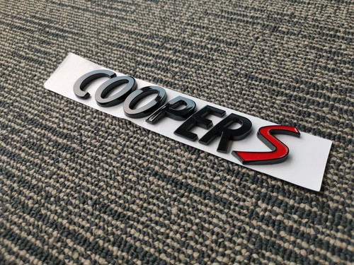 OEM Style Gloss Black CooperS Badge Rear Trunk Tailgate Emblem for Mini ...