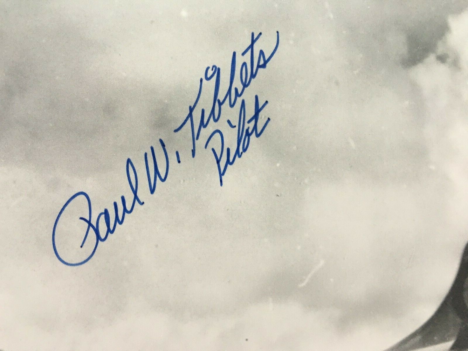 PAUL TIBBETS,DUTCH VAN KIRK & THOMAS FEREBEE ENOLA GAY CREW RARE SIGNED ...