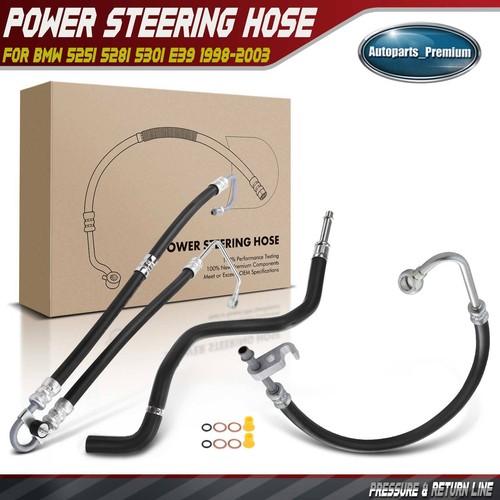 3x Power Steering Pressure & Return Hose for BMW 525i 528i 530i E39 ...