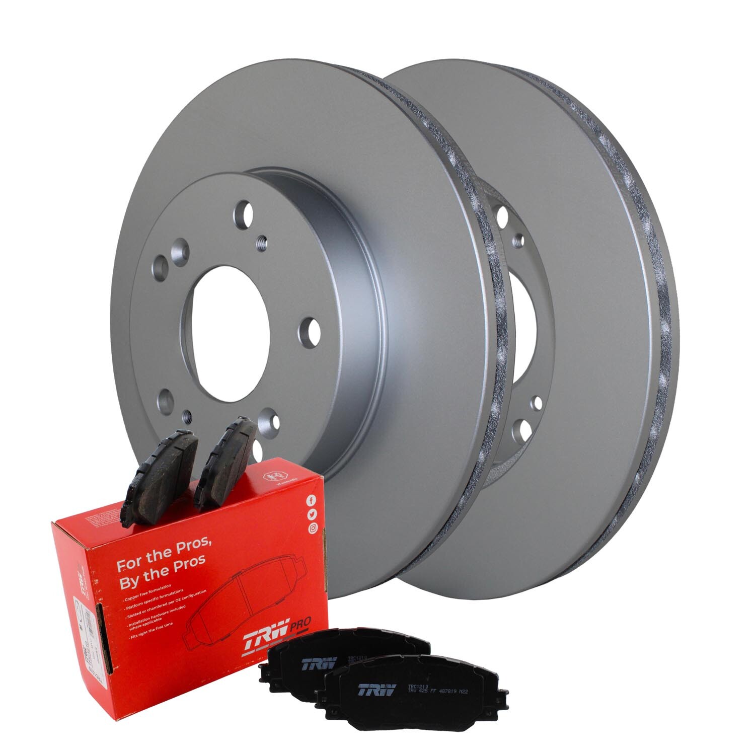 Front Brake Kit 262mm Disc Rotors & TRW Pro Ceramic Pads For Honda CR-Z ...