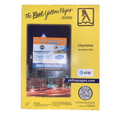 Yellow Pages Phone Book Telephone Directory Charlotte NC 2023 | eBay
