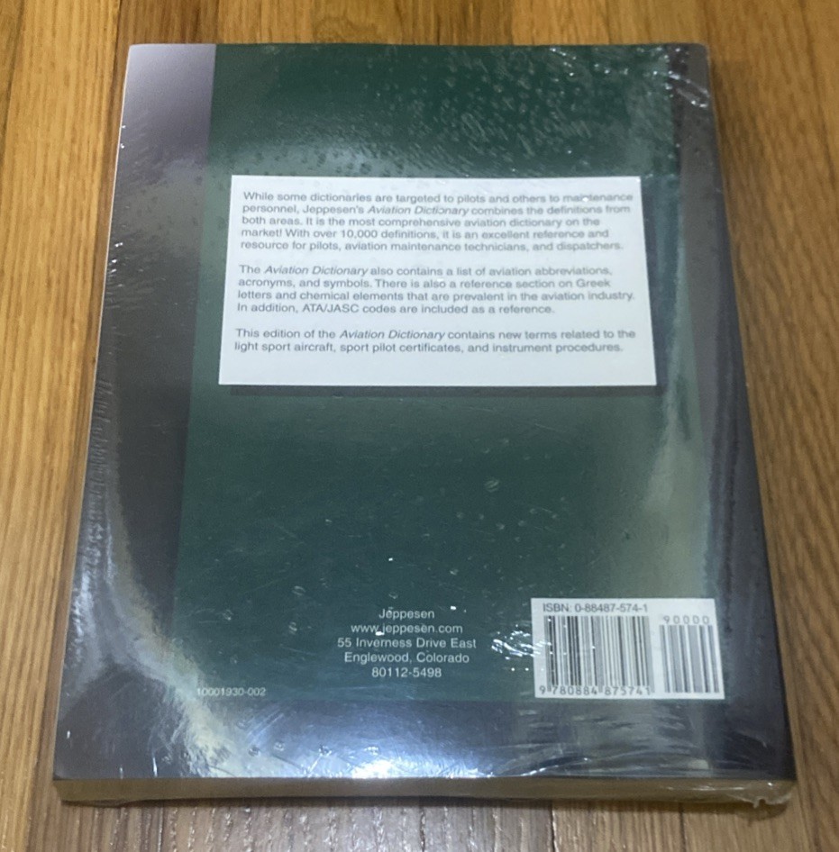 Aviation Dictionary by Jeppesen (2012, Trade Paperback) NEW ...