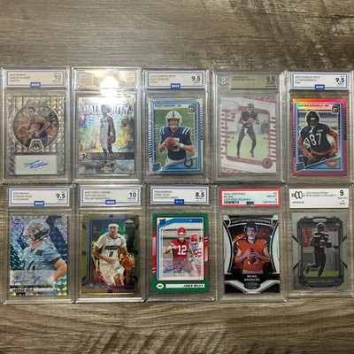 10 Card Graded Lot Including 3 Autos. NFL And NBA. | eBay