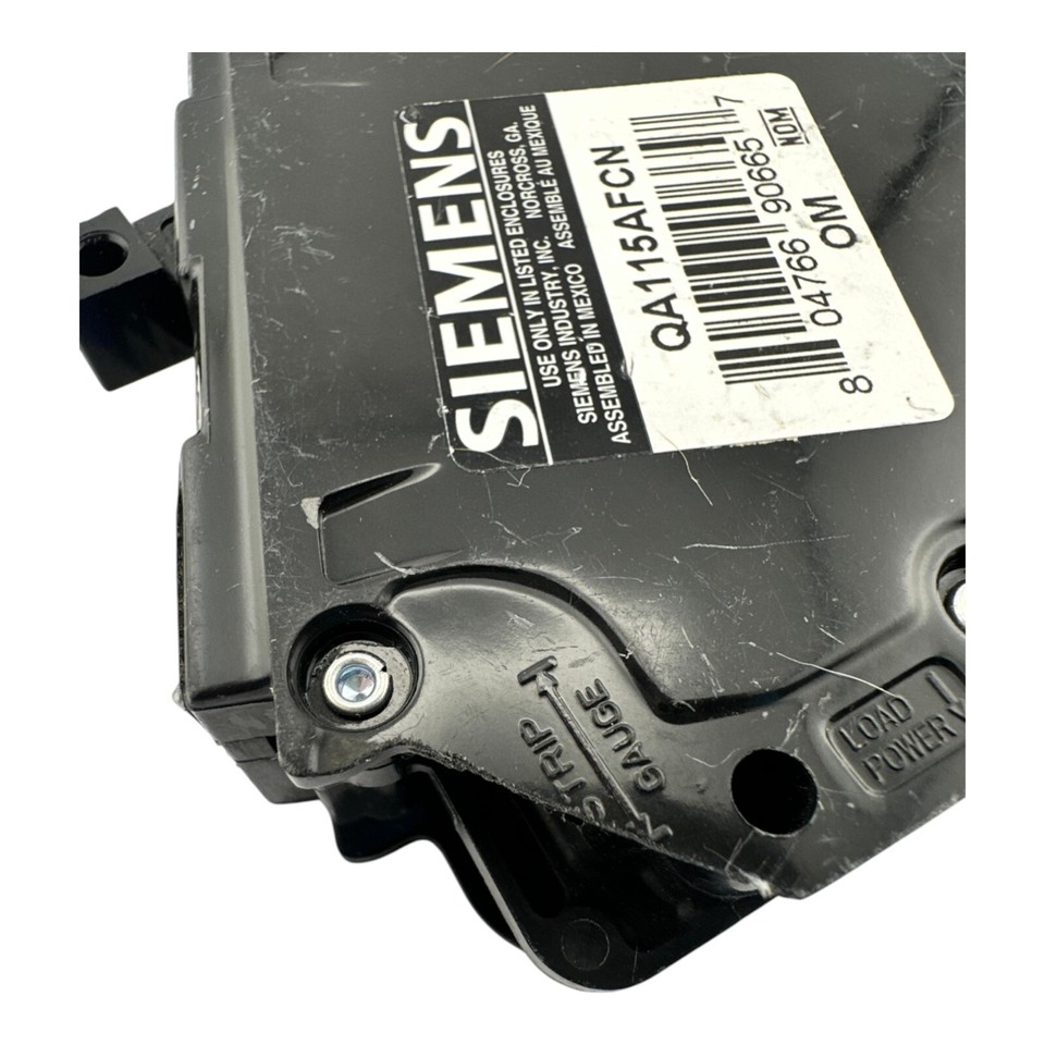 CHIPPED SIEMENS QA115AFCN ARC FAULT CIRCUIT BREAKER TYPE AFCI 15 AMP 1 ...