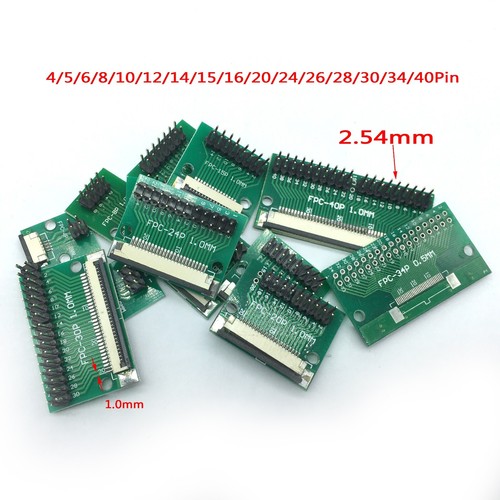 4/5/6/8/10/12/14/15 Pin 1.0mm FFC FPC Flat cables Socket breakout board ...