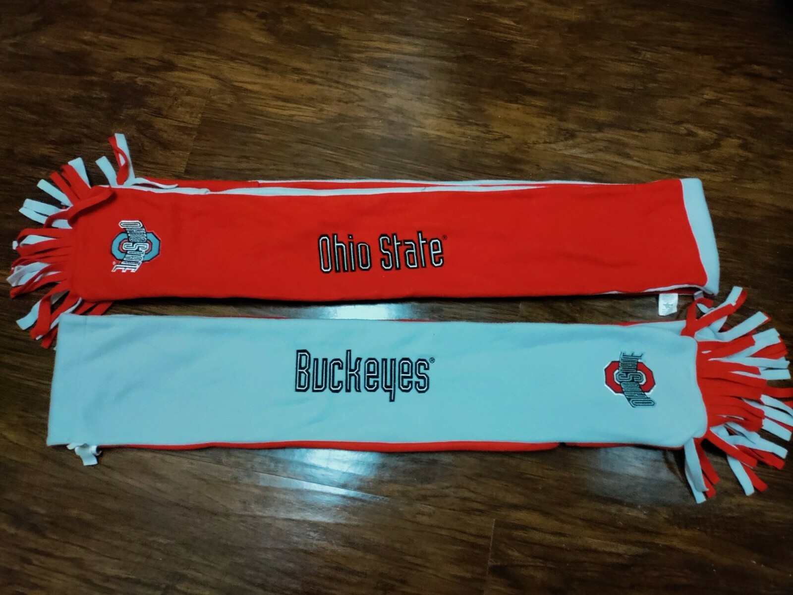 Ohio State Buckeyes Scarfs 2 Plush Fleece Winter Scarf Warm Heavyweight ...