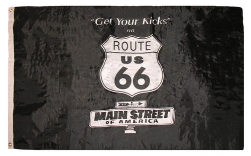 3x5 Embroidered Route 66 Flag Black Double Sided Sewn Nylon Get Your ...